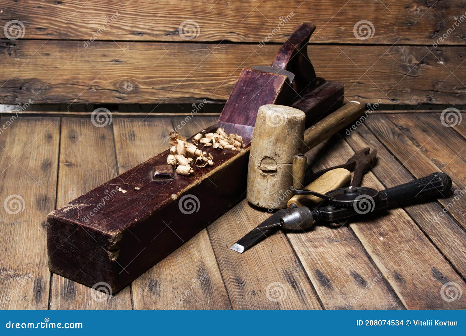Different Types of Carpenter Tools Stock Photo - Image of kneads, brown ...