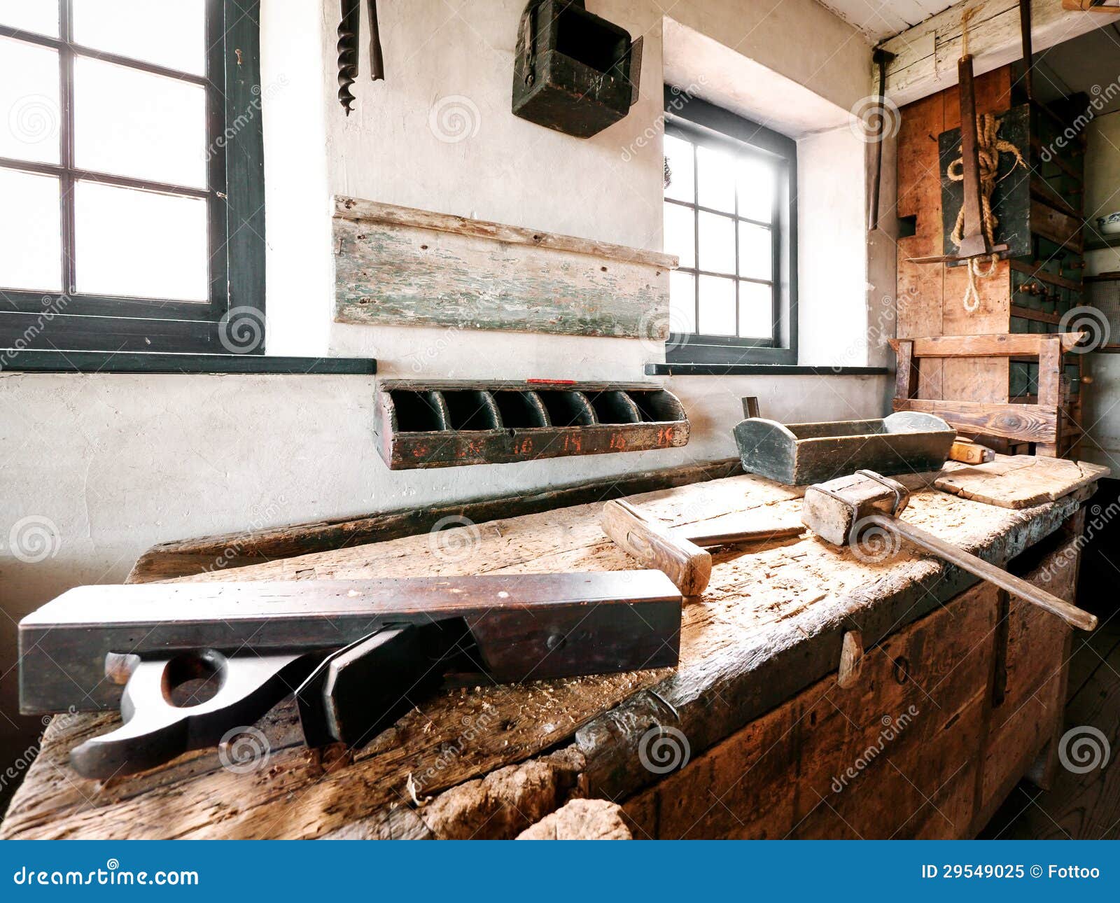 Old workshop stock image. Image of plank, clamp, obsolete - 29549025