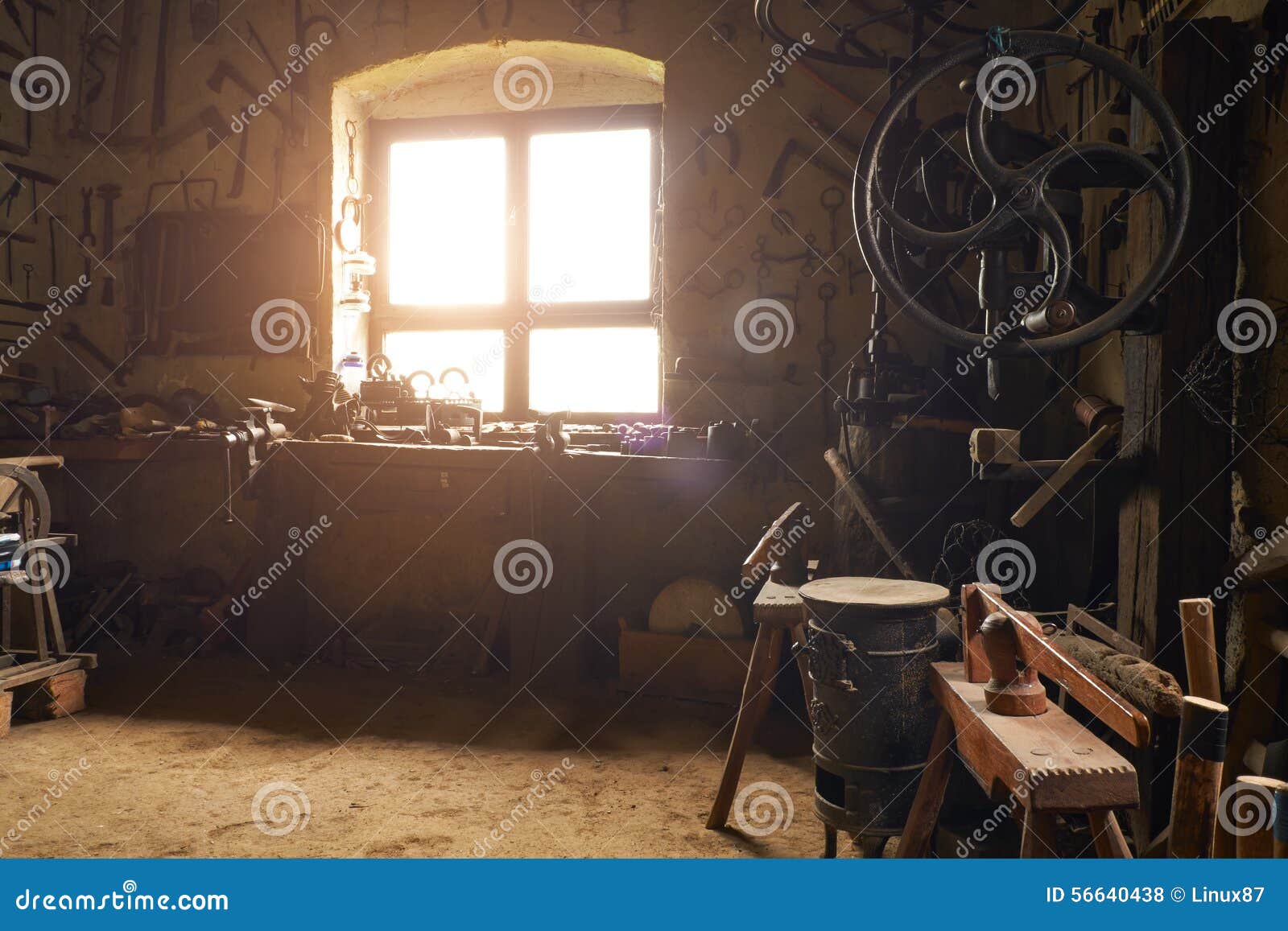 Old workshop stock photo. Image of metal, oast, blacksmith - 56640438