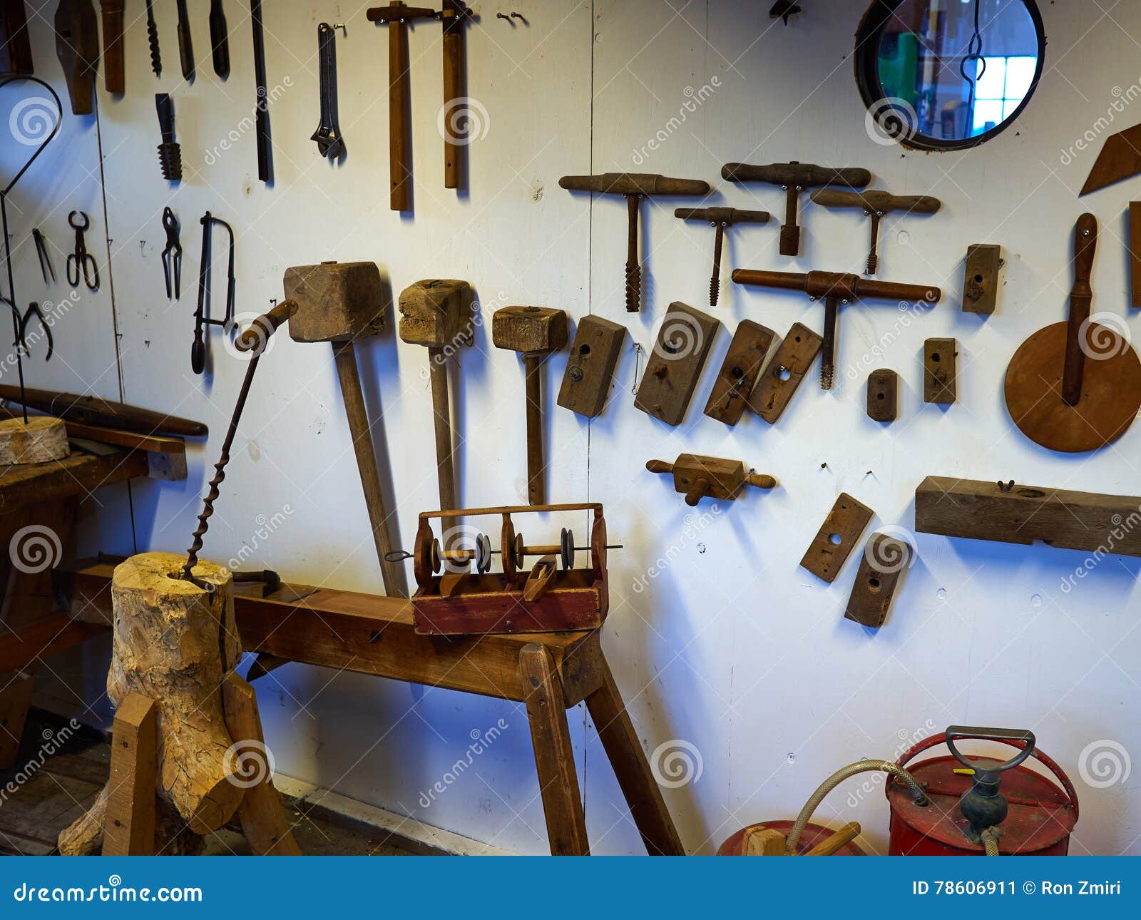 Old Workshop with Vintage Tools Stock Image - Image of handicraft ...