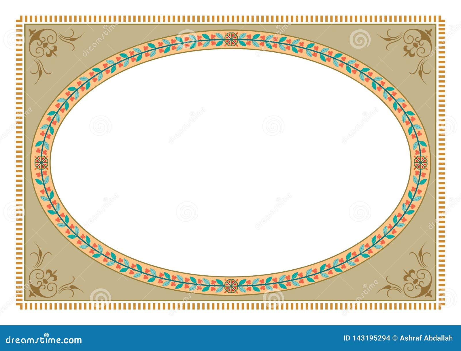Old World Borders Vector - Tiled Frame In Plant Leaves And Flowers ...