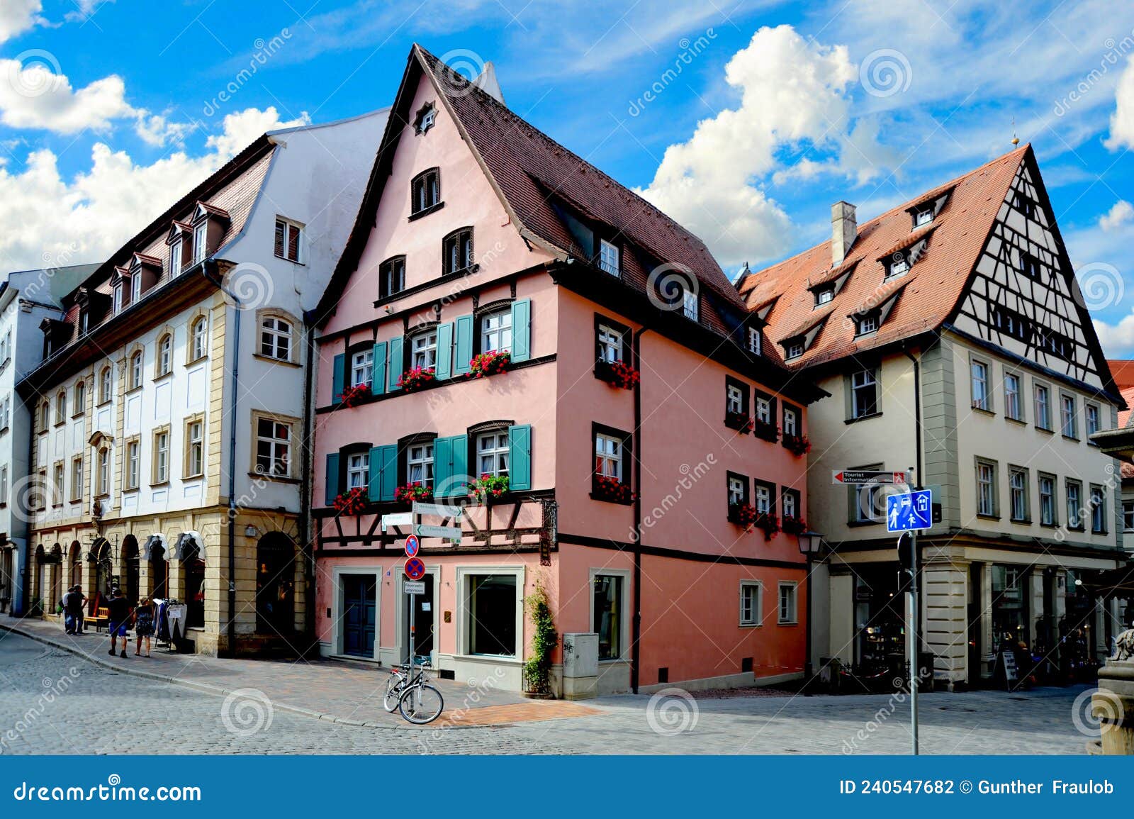 Old World German Architectural Style in Bamberg, German Stock Photo ...