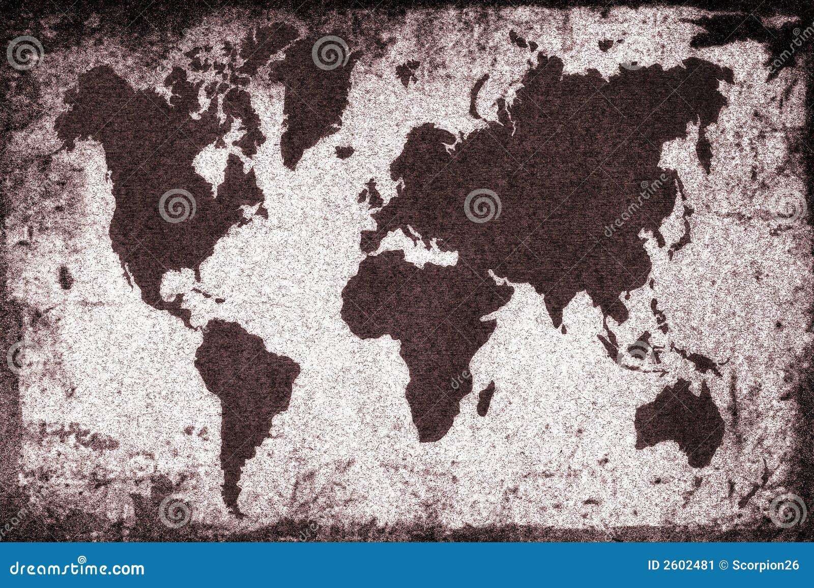 Rusty World Map Template Vector Illustration | CartoonDealer.com #30020080