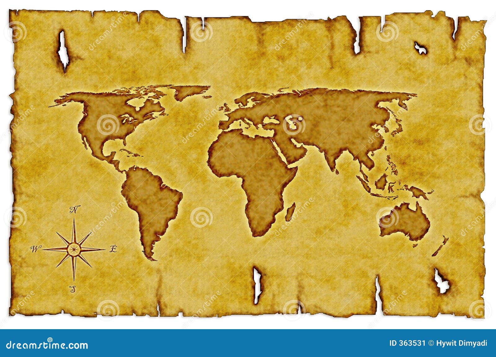 Old World Map Stock Image - Image: 363531