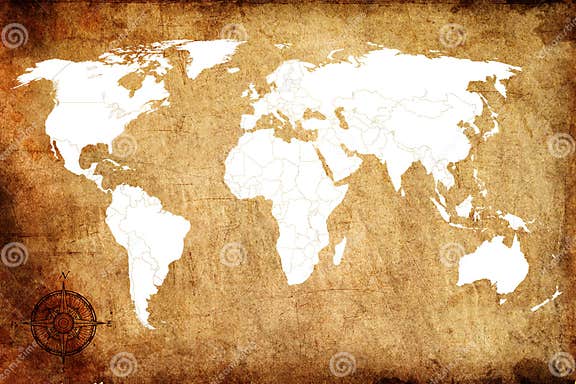 OLD WORLD MAP stock image. Image of layer, lost, dirt - 5361705