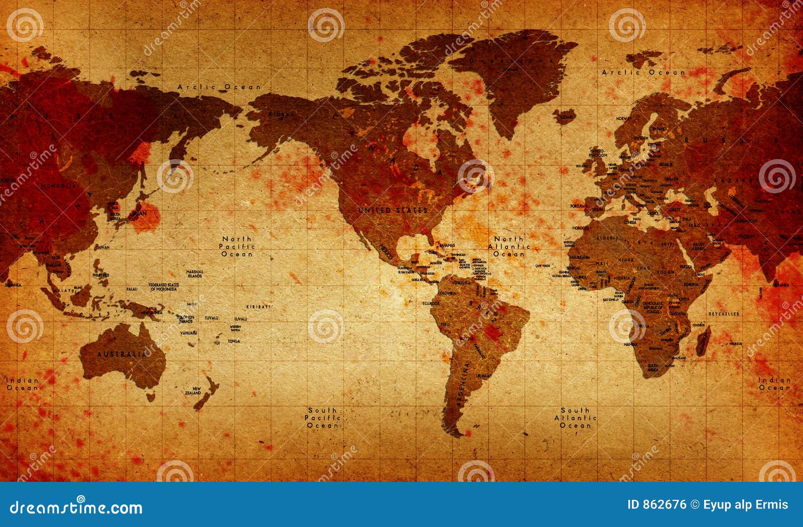Old World Map stock illustration. Illustration of commerce - 862676