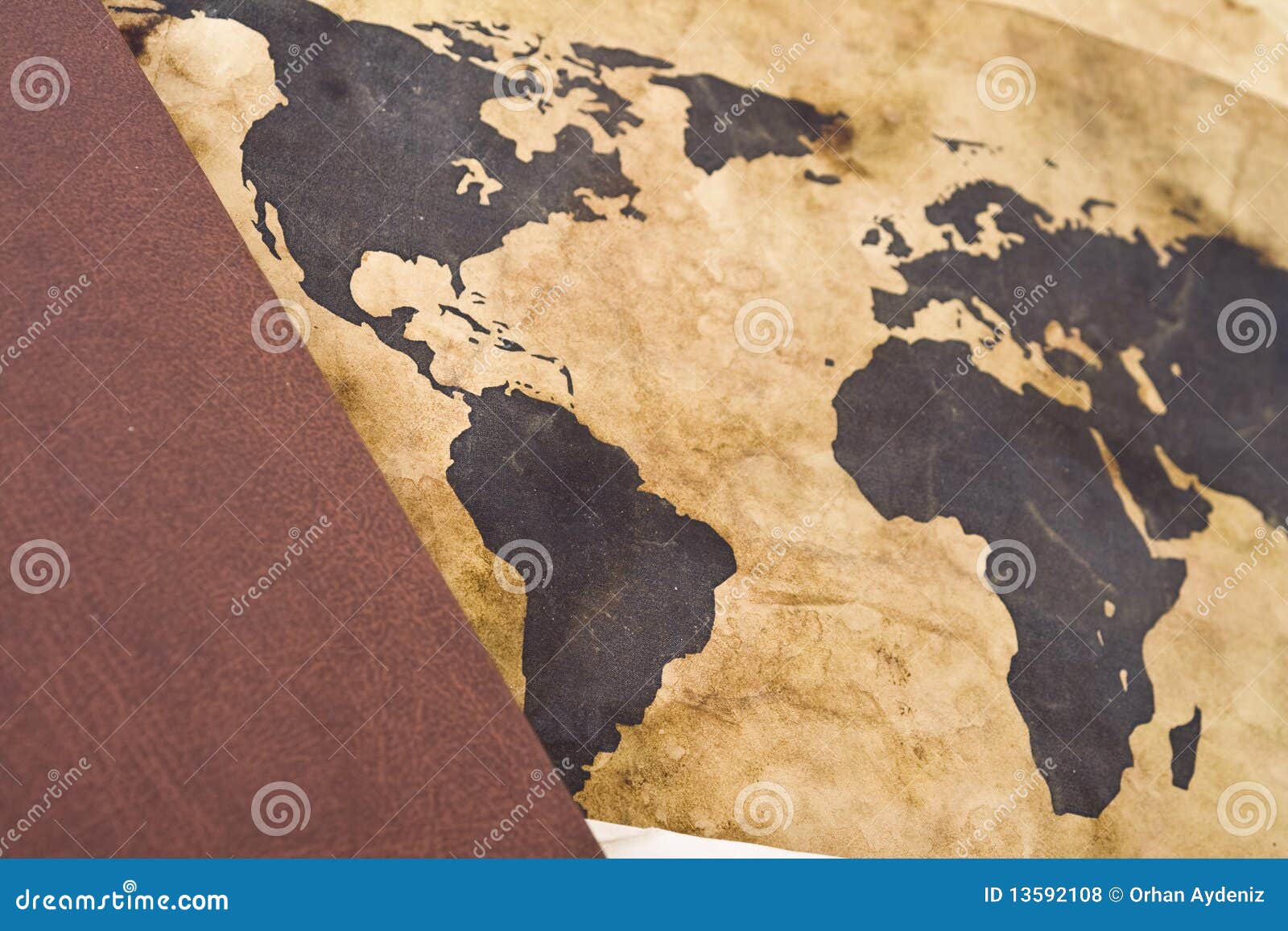 Old world map with book stock photo. Image of paper, concepts - 13592108