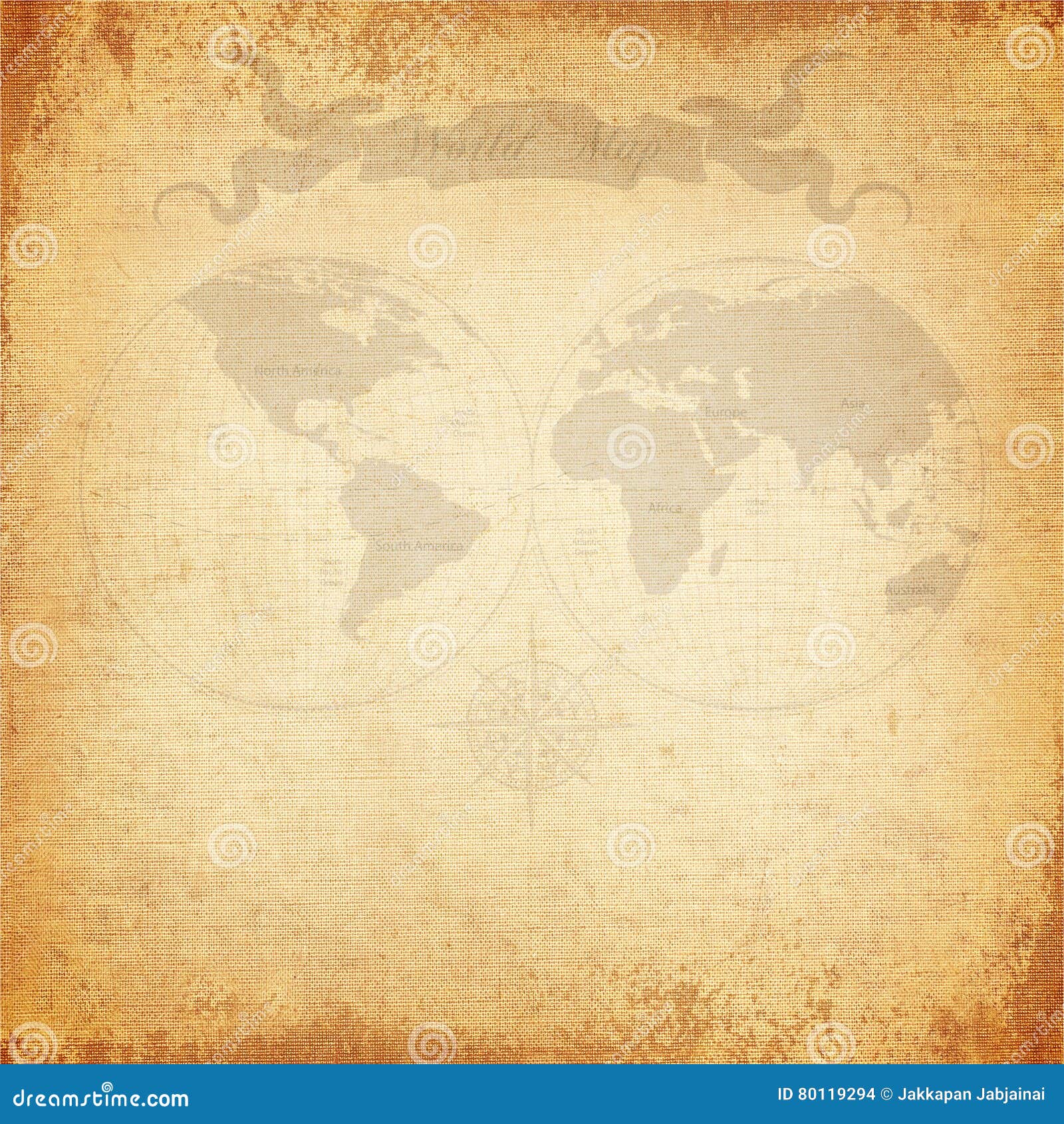Old World Map with Canvas Texture Stock Photo - Image of texture ...