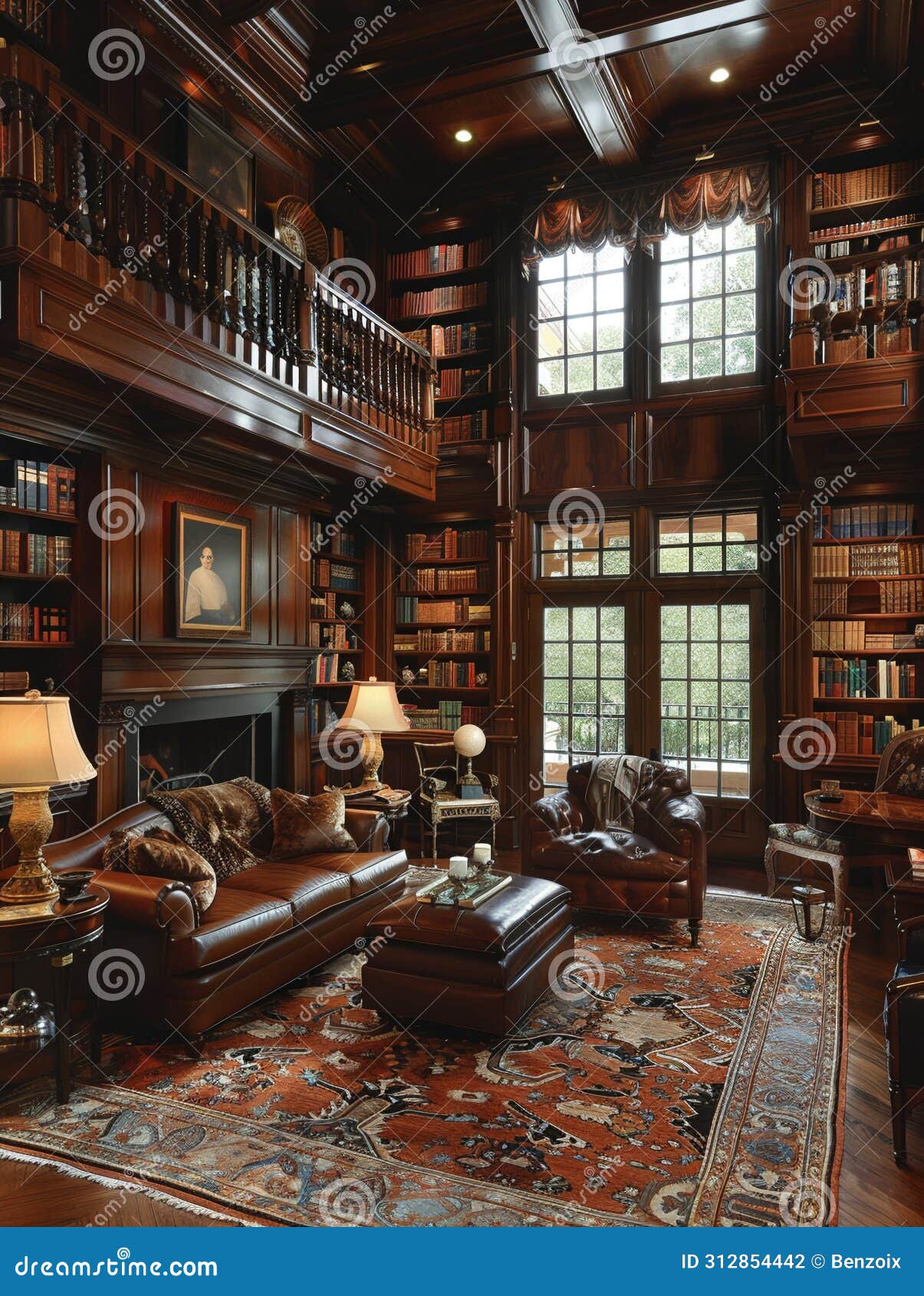 Old-world Study with Rich Wood Paneling and a Hidden Bookcase Door ...
