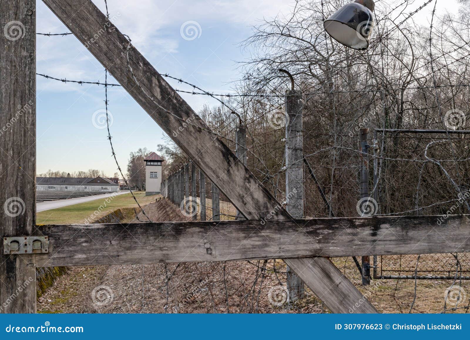 Old World War 2 Watchtower in the Dachau Concentration Camp Memorial ...