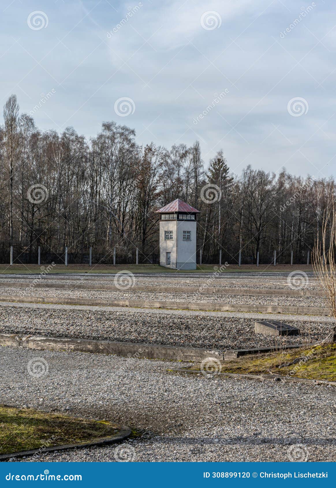 Old World War 2 Watchtower in the Dachau Concentration Camp Memorial ...