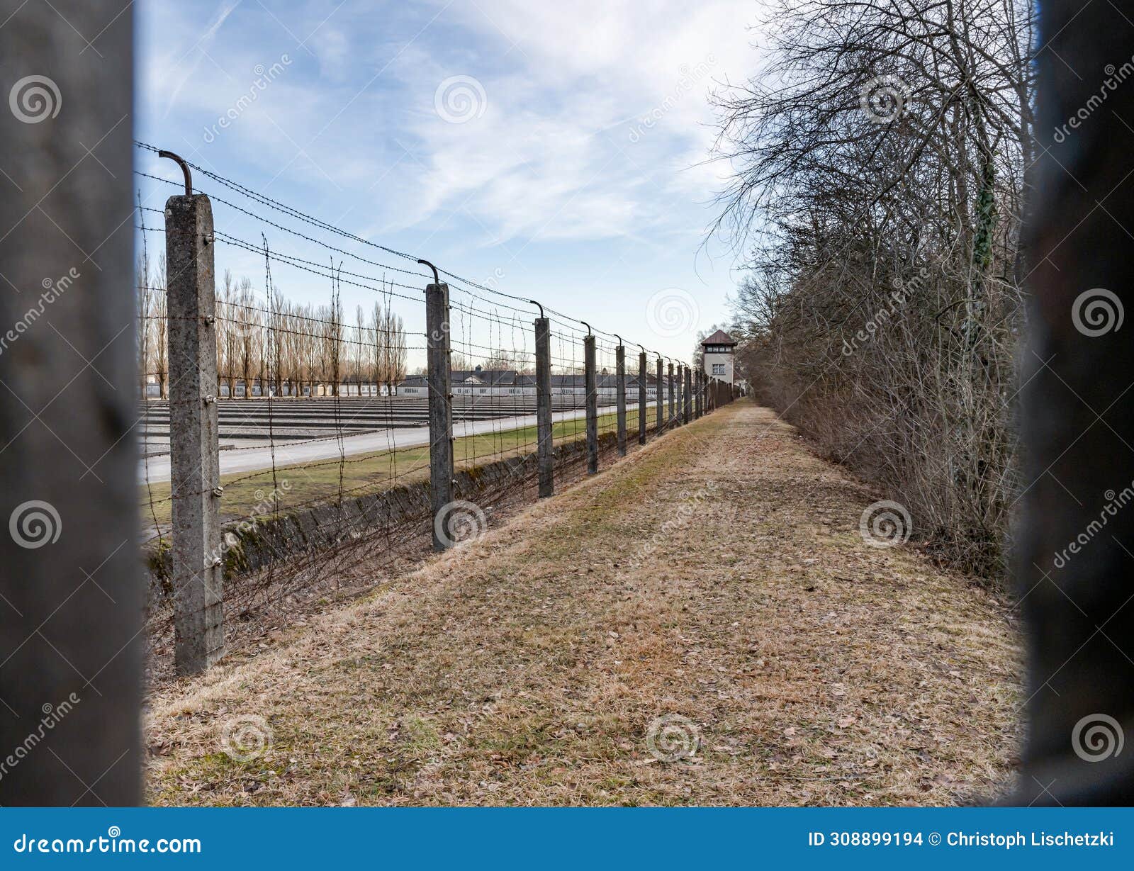 Old World War 2 Watchtower in the Dachau Concentration Camp Memorial ...