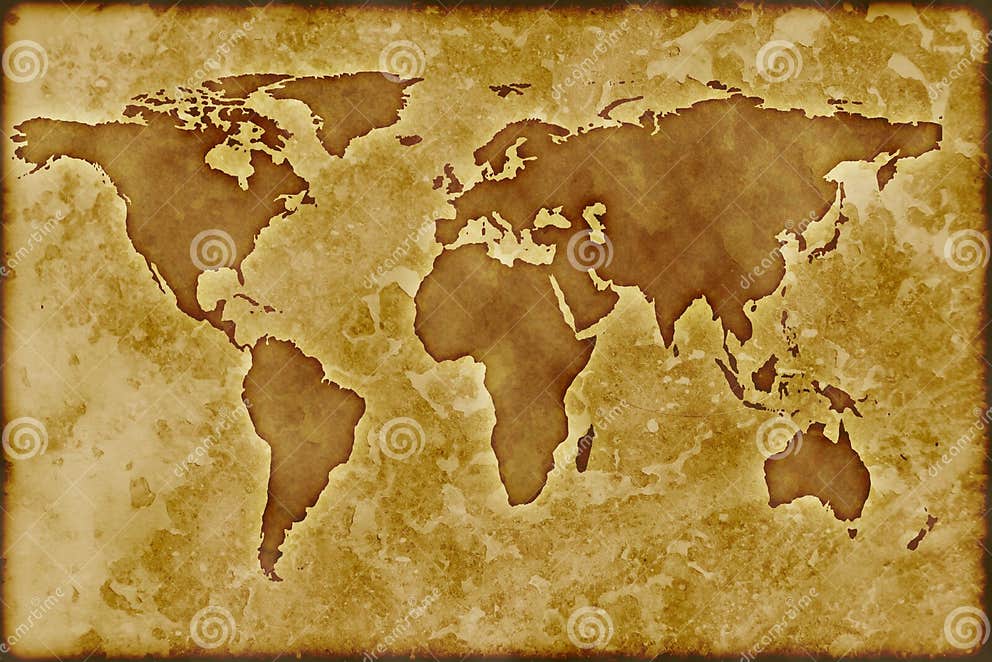 Old worldmap stock illustration. Illustration of global - 8370075