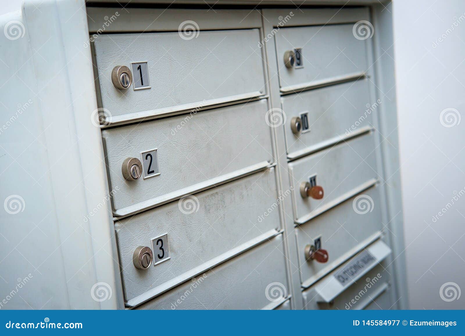Old Worn Apartment Mailboxes Stock Image - Image of metal, boxes: 145584977