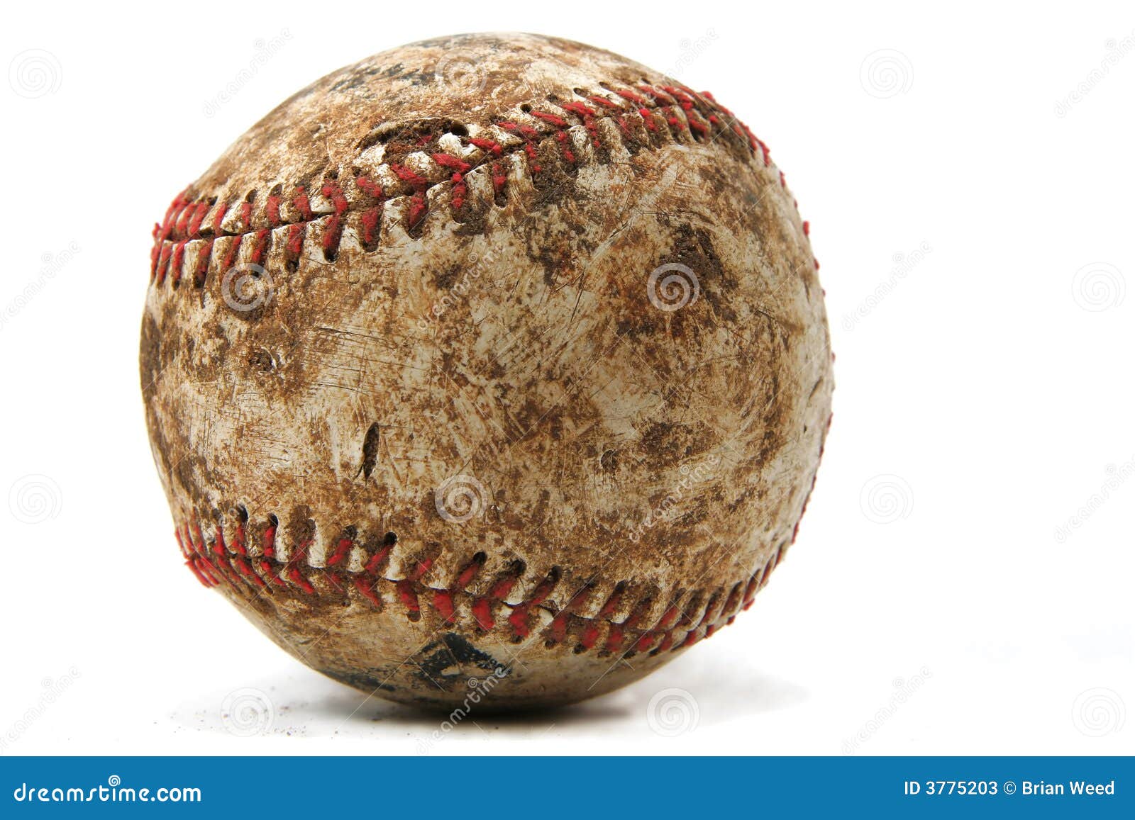 Old Worn Baseball stock image. Image of dirty, white, sport - 3775203
