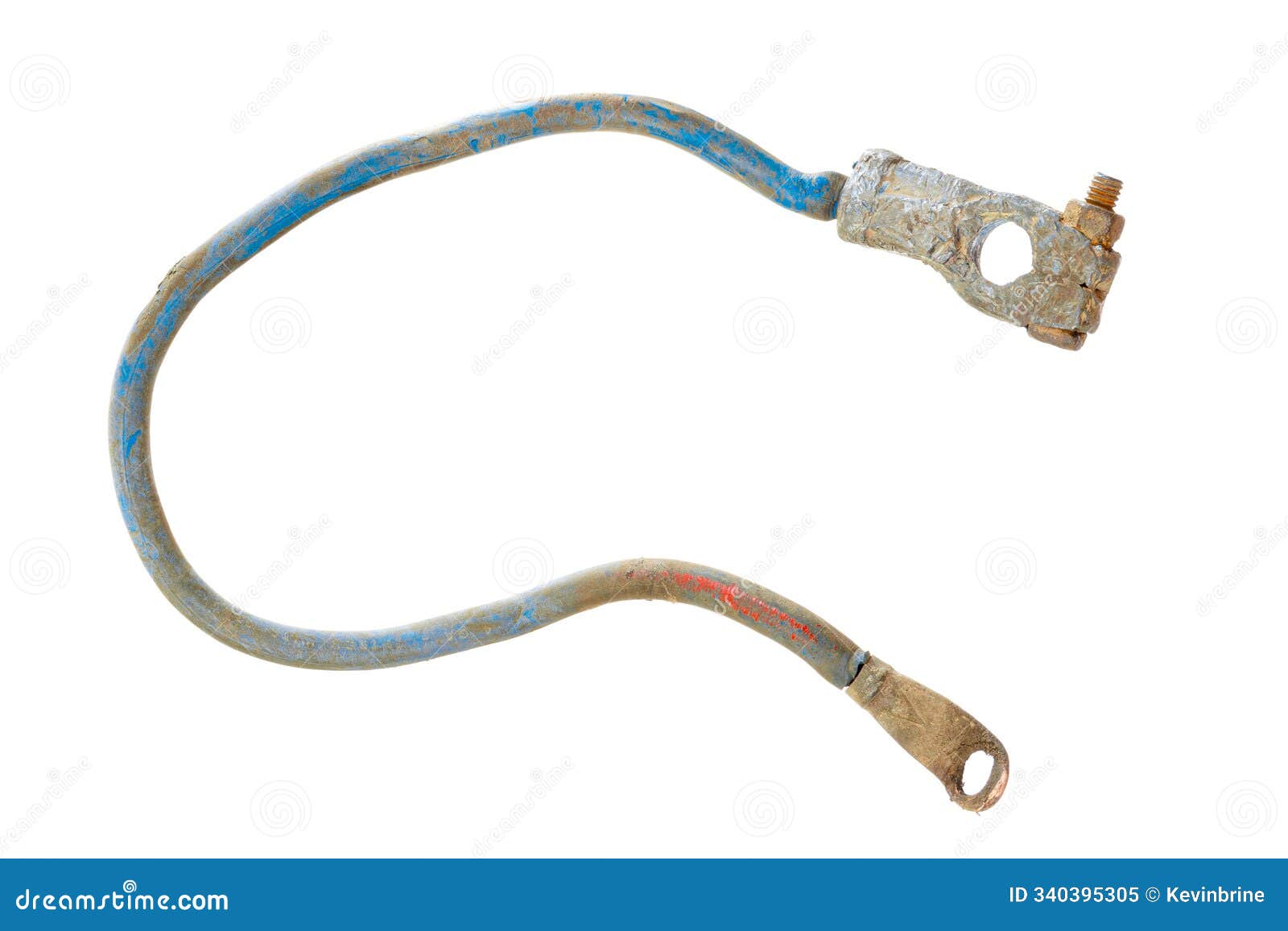 Old and Worn Battery Cable stock image. Image of automotive - 340395305