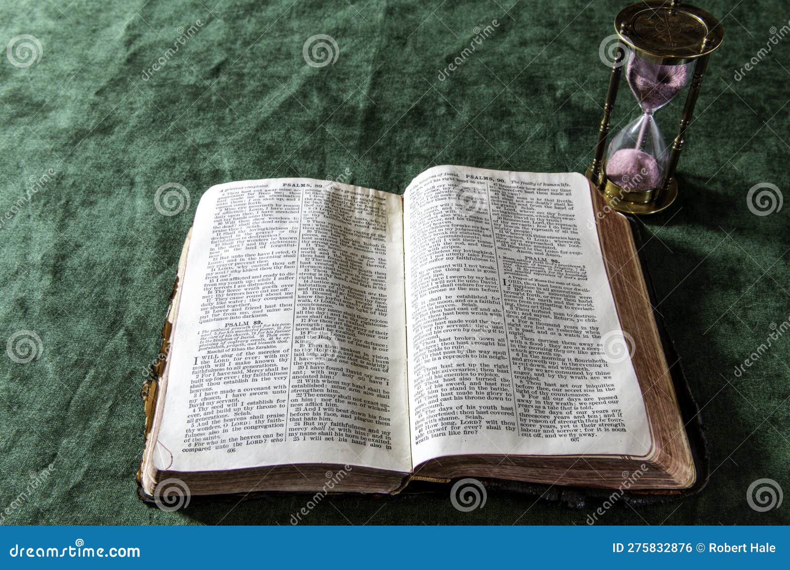 Old Worn Bible and Pink Quartz Timer Stock Photo - Image of worn, read ...