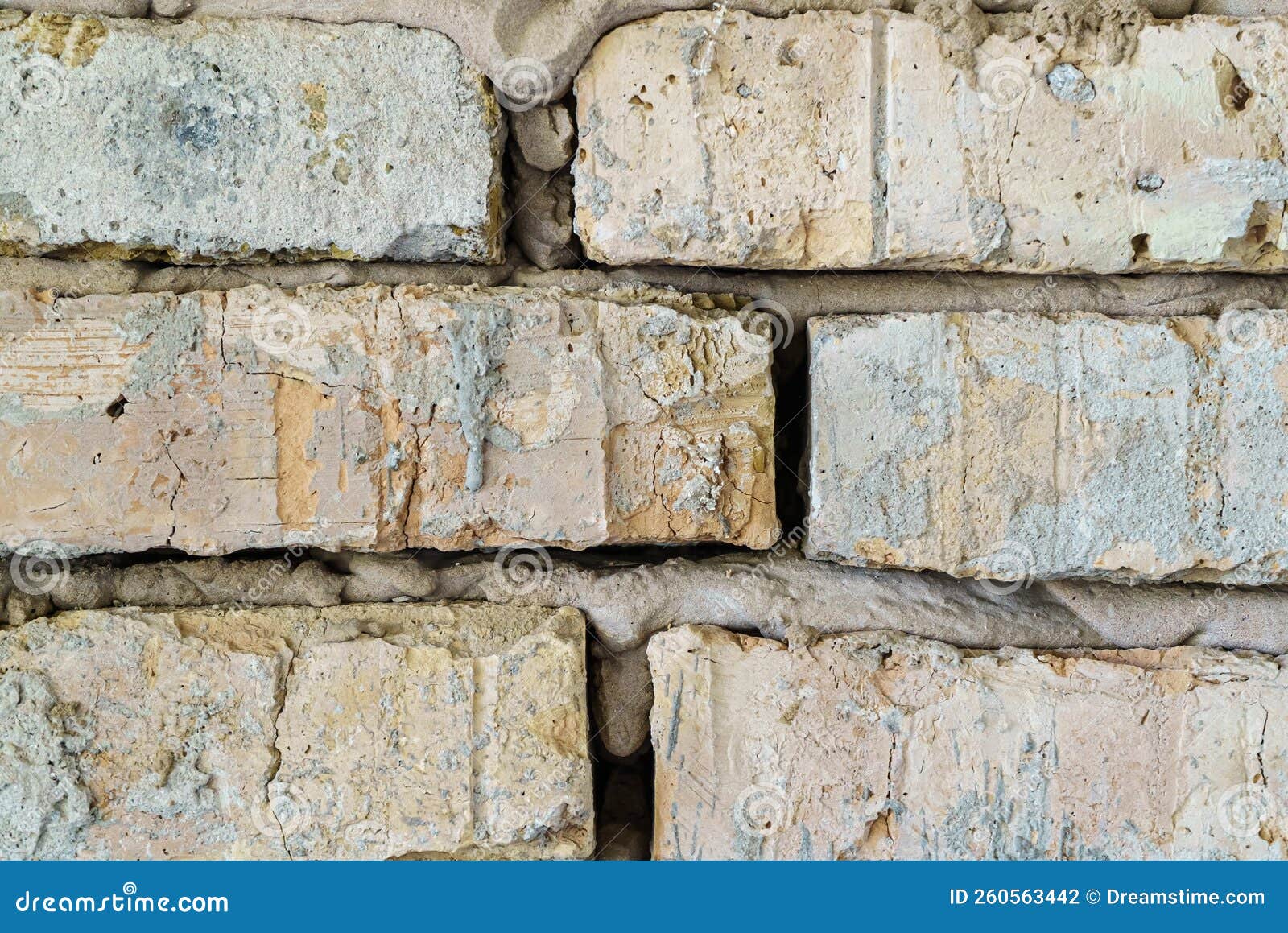 Old Worn Brick Wall Texture Background Stock Photo - Image of design, construction: 260563442