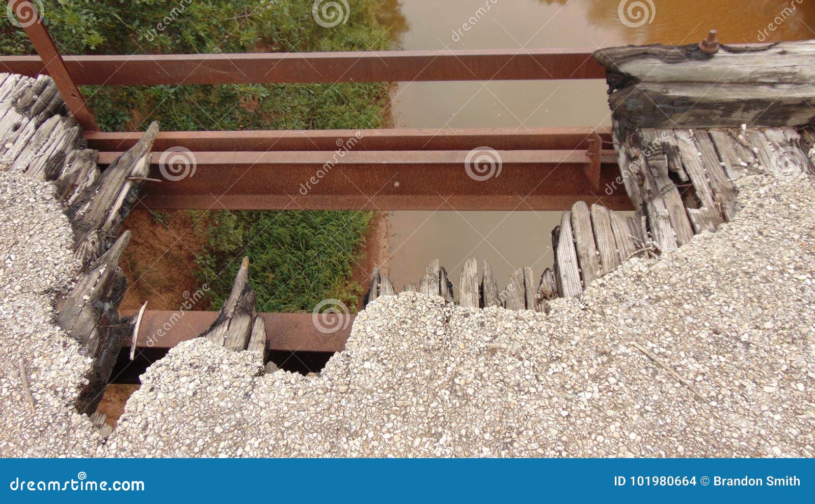 Old Worn Bridge stock photo. Image of hole, landscape - 101980664