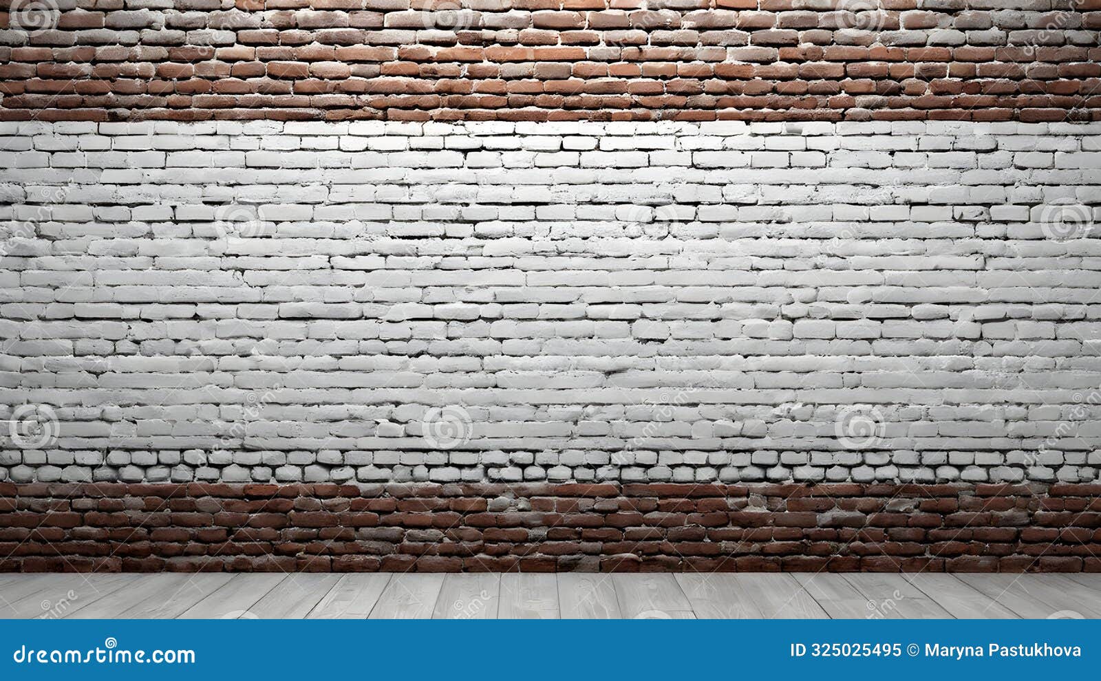 Old Worn Brown Red White Brick Wall of Small Bricks from Distance ...