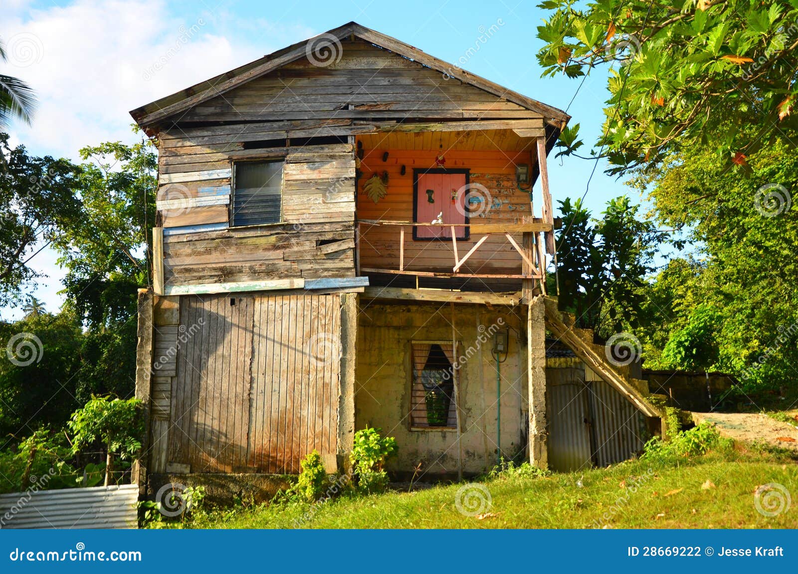Old Worn Caribbean House stock photo. Image of dilapidated - 28669222