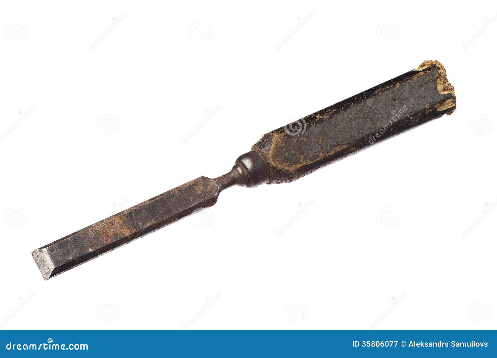 Old worn chisel stock image. Image of industrial, steel - 35806077