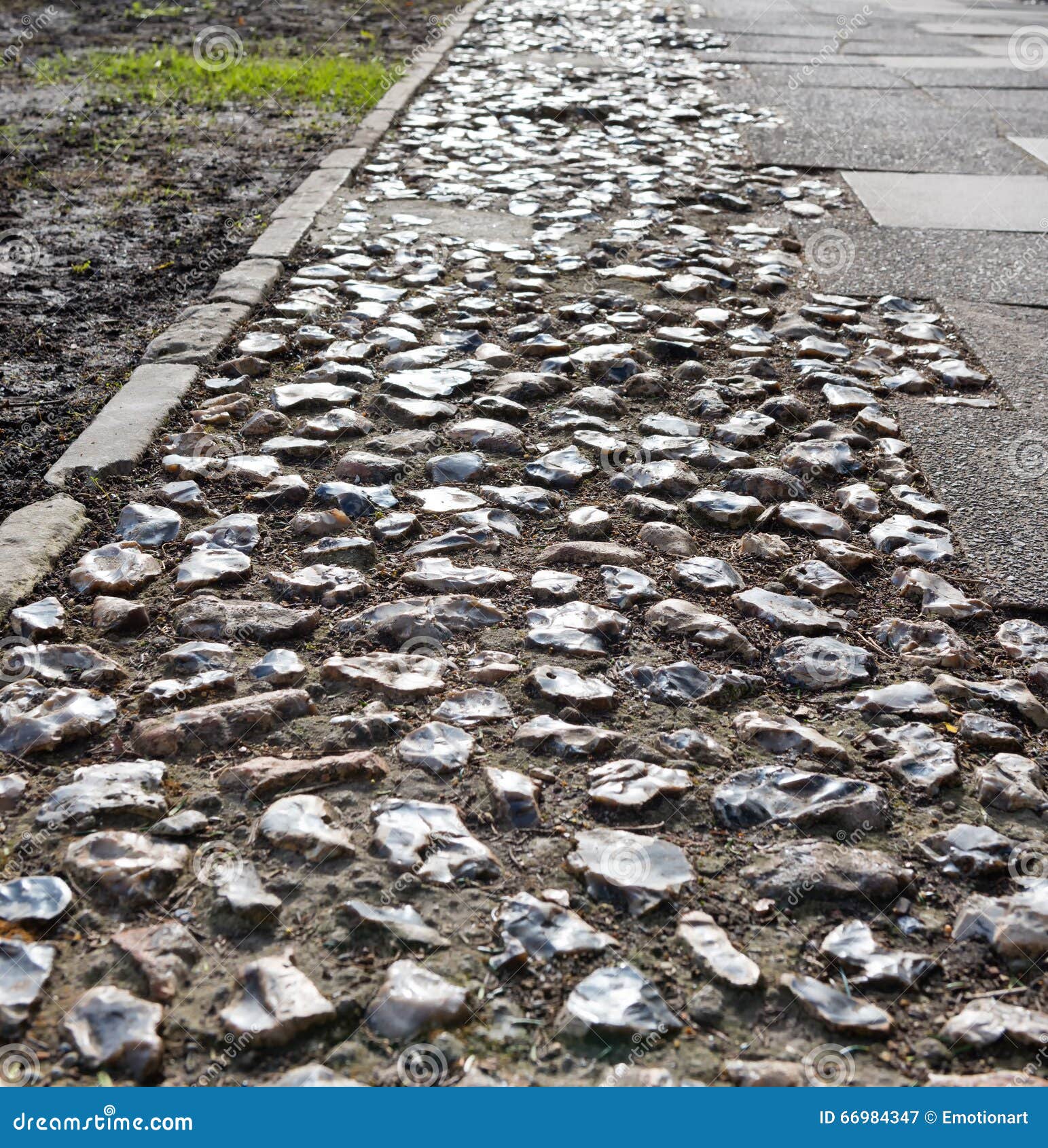 Old Worn Cobblestone Edging Stock Image - Image of bumpy, choppy: 66984347