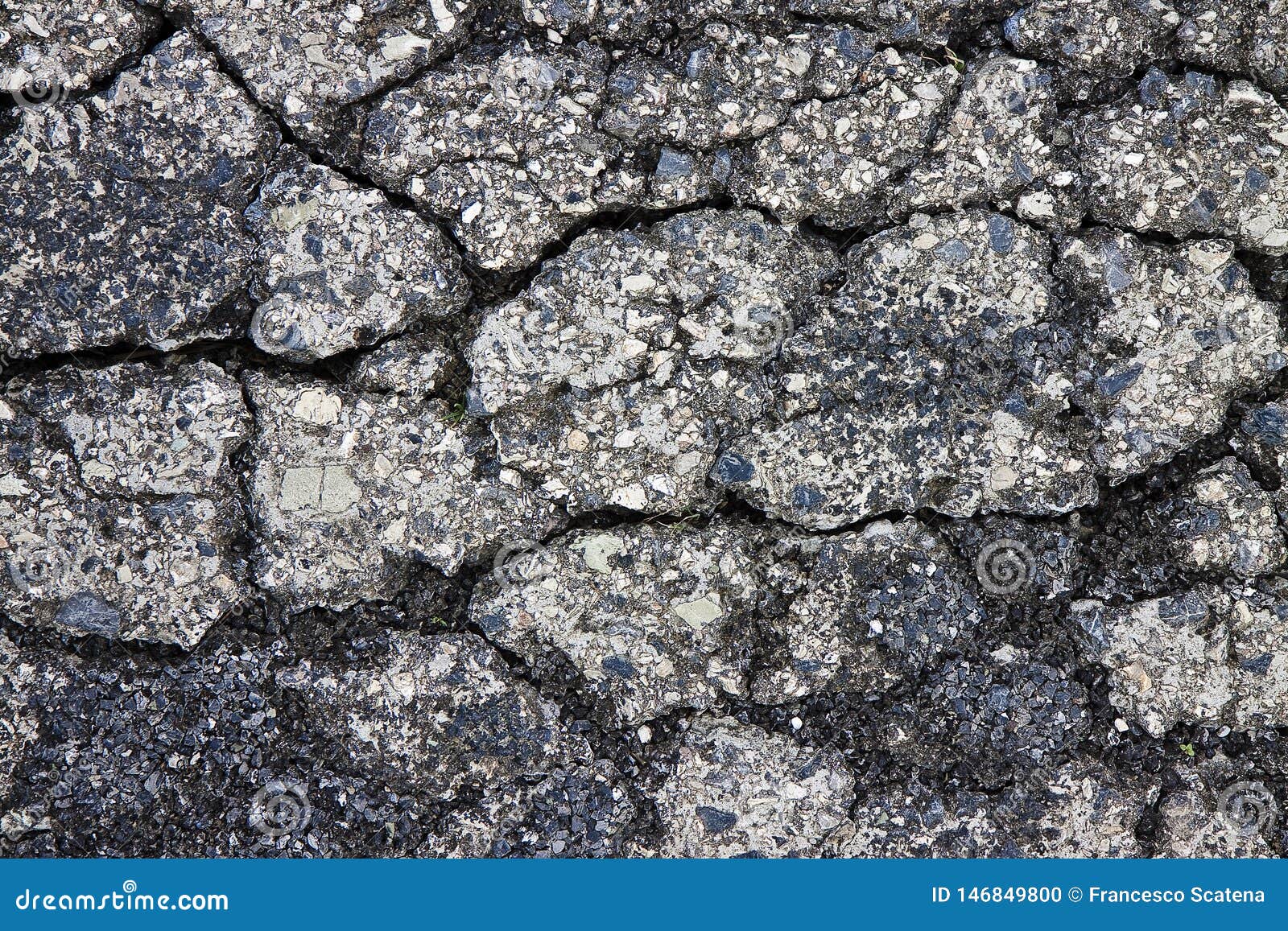 Old Worn and Cracked Damaged Asphalt Road Surface Background Stock ...