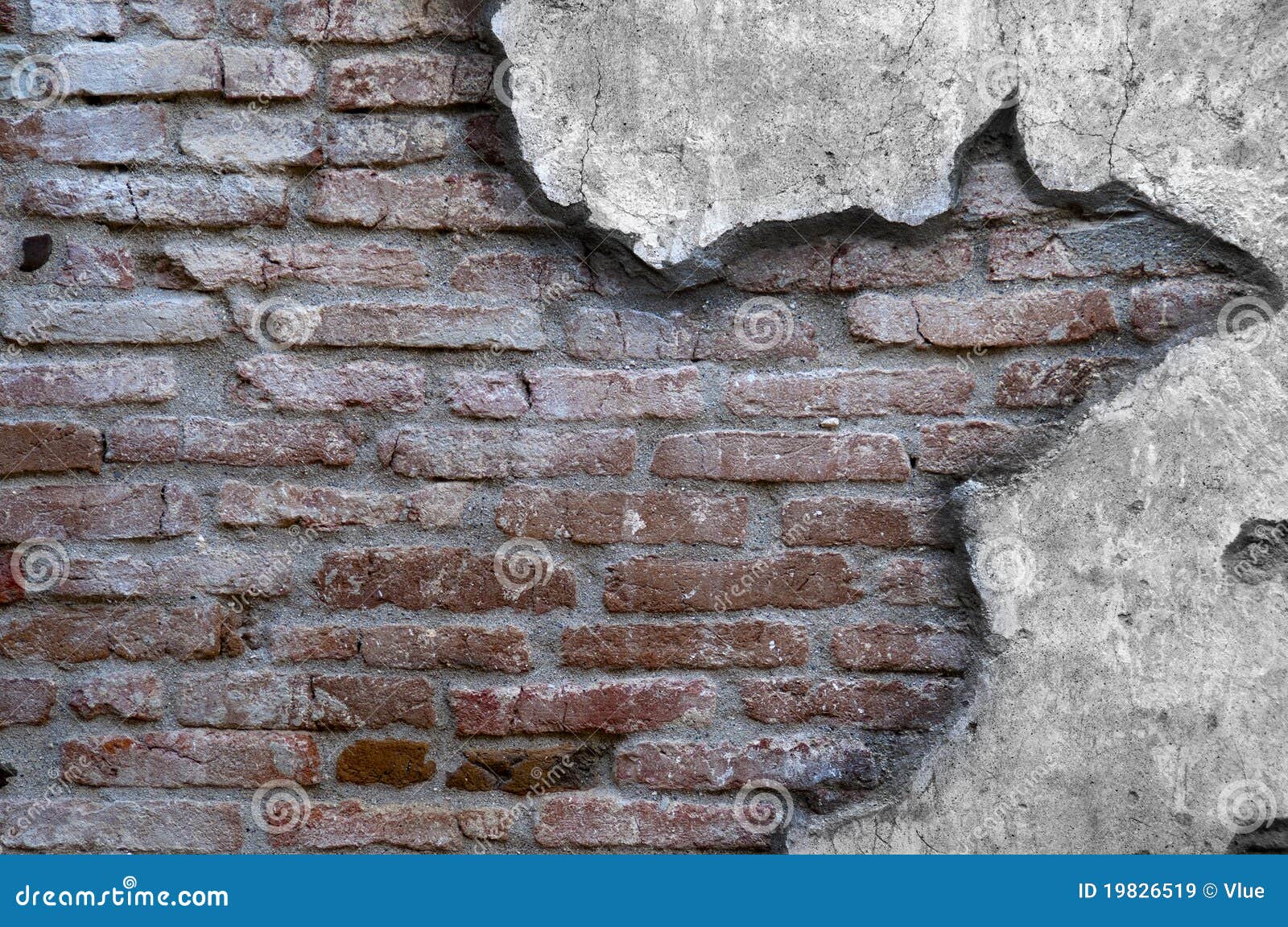 Old Worn Down Brick Wall stock image. Image of clay, peeling - 19826519