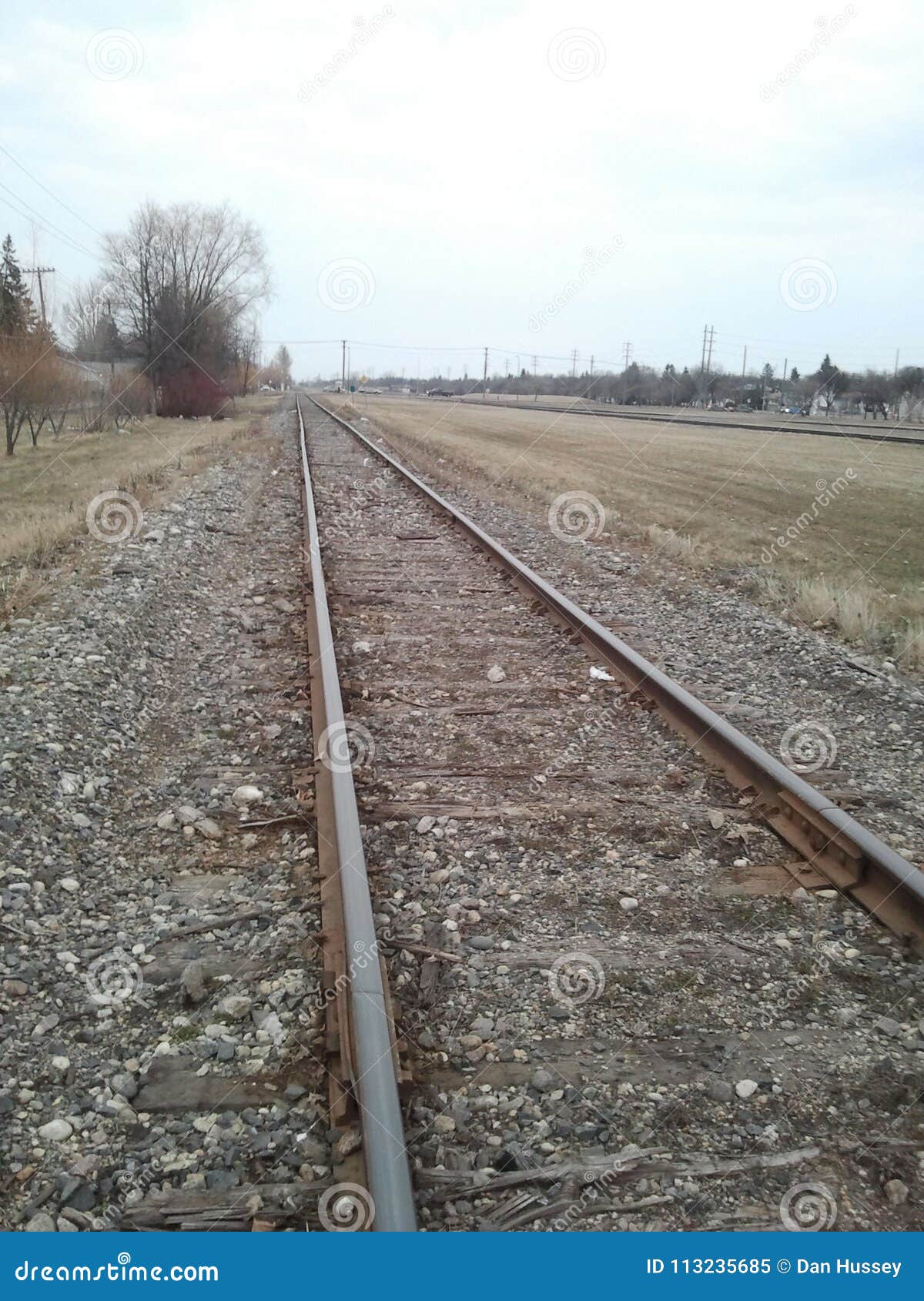 Old Worn Down Urban Train Tracks Stock Image - Image of route, winnipeg ...