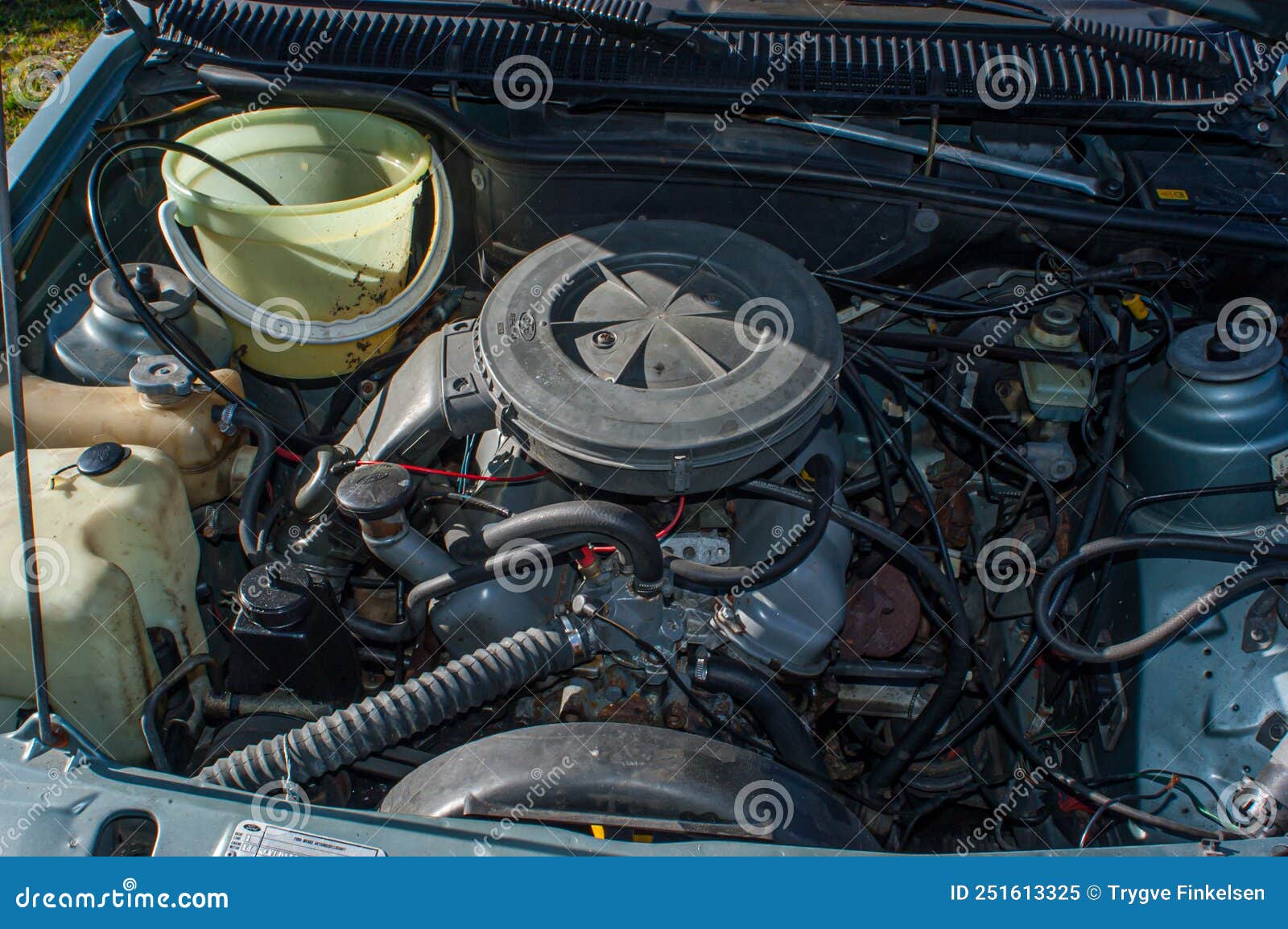 Old and Worn Ford Car Engine.. Editorial Image - Image of mechanic ...
