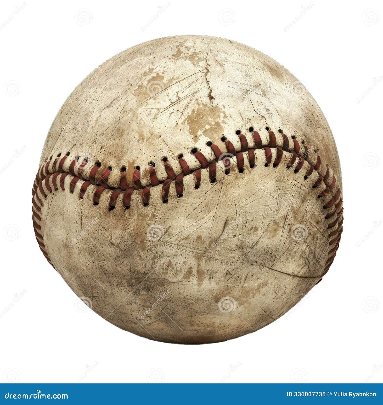 Old and Worn Leather Baseball Showing History of the Game Stock ...