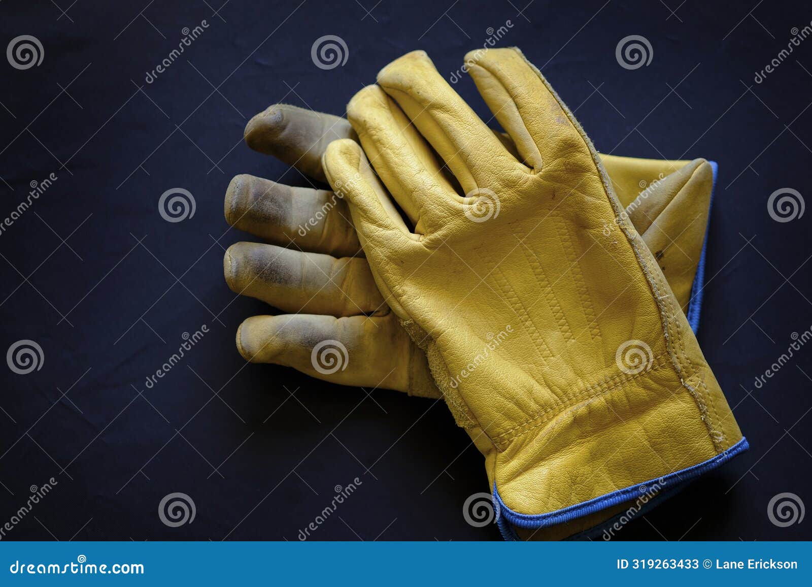 Old Worn Leather Work Gloves Workgloves Stock Image - Image of protection, pair: 319263433