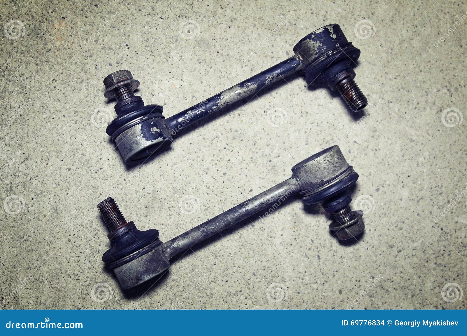 Old worn links stabilizer stock photo. Image of iron - 69776834