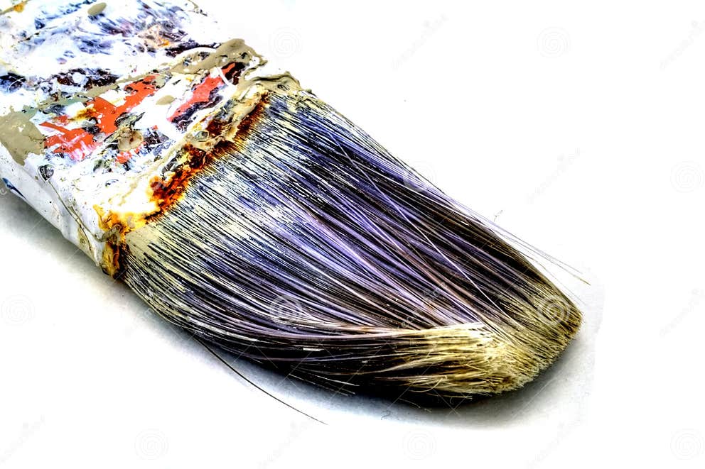 Old worn out brush. stock photo. Image of isolated, paintbrush - 11177920