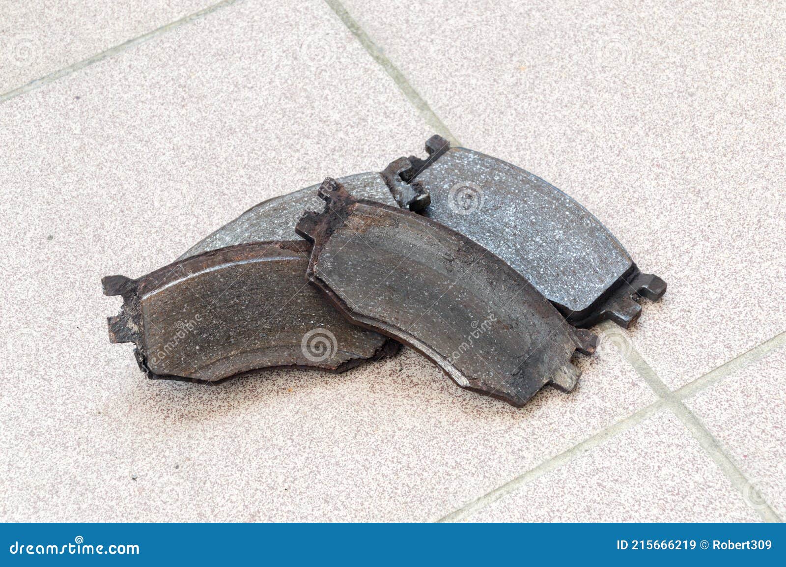 Old Worn Out Car Brake Pads Stock Image - Image of rusty, steel: 215666219
