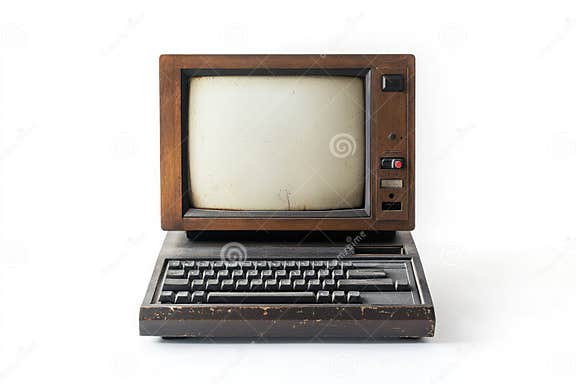 Old and Worn Out Desktop Computer Stock Illustration - Illustration of ...