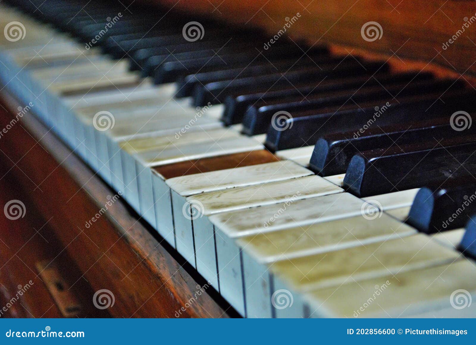Old Worn Out Piano Close Up of Missing Keys Stock Photo - Image of ...