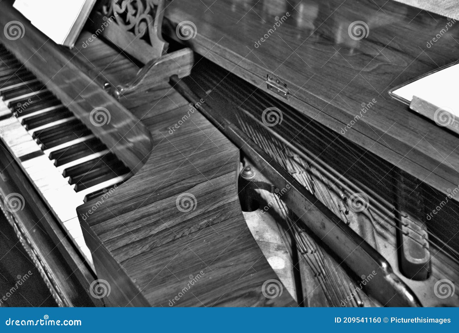 Old Worn Out Piano Close Up of Missing Keys Stock Photo - Image of ...