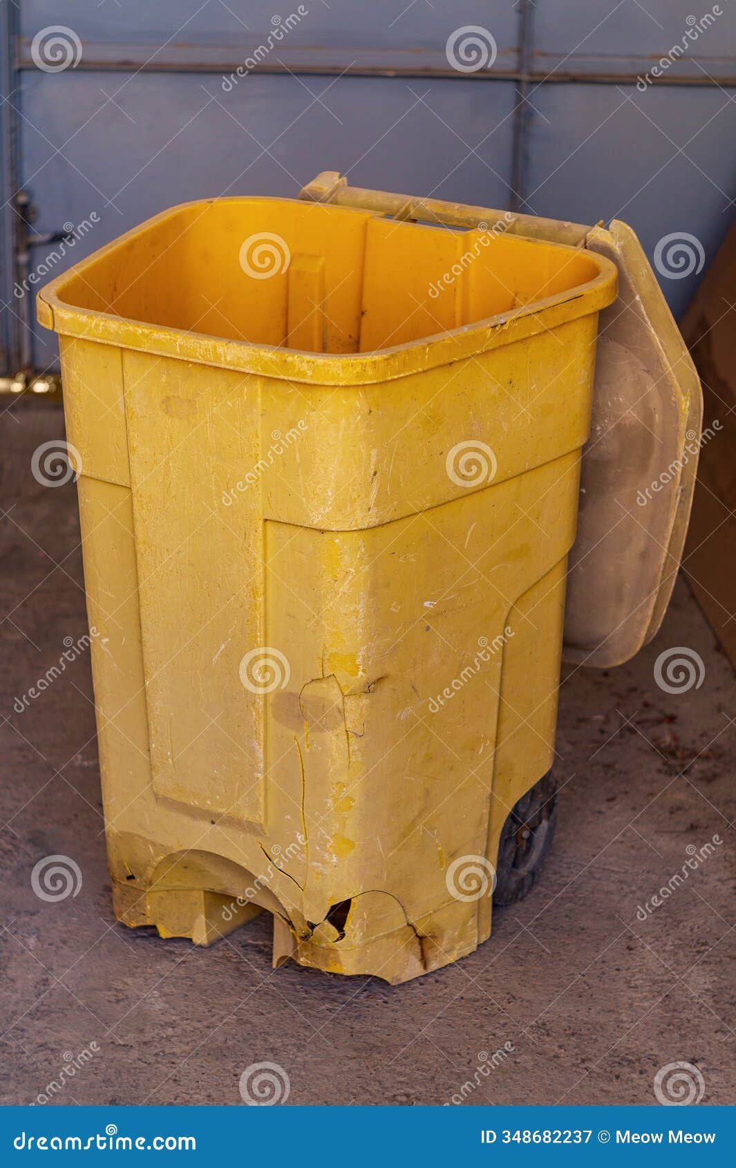 Old Worn-out Plastic Container for Collection of Household Garbage ...