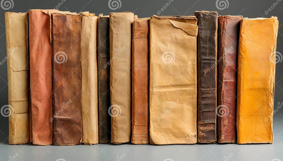 Old Worn Paper Sheets Arranged Together Highlighting Their Unique ...