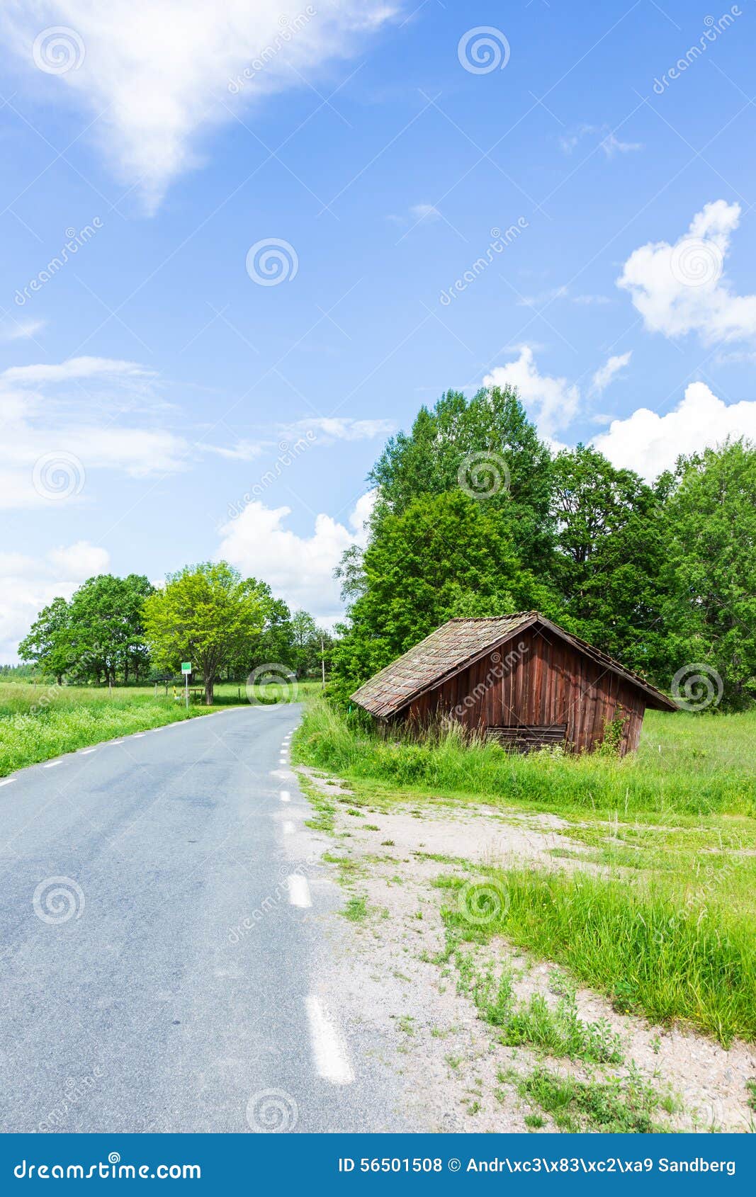 Old Worn Red Barn Near Road Stock Photo - Image of architecture, farm ...