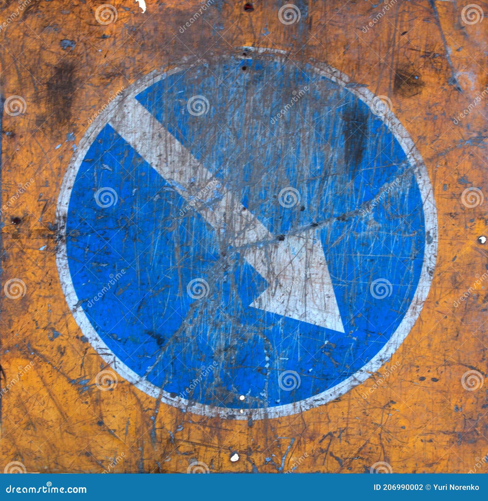 The Old Worn Road Sign Ht on a Yellow Background Stock Photo - Image of ...