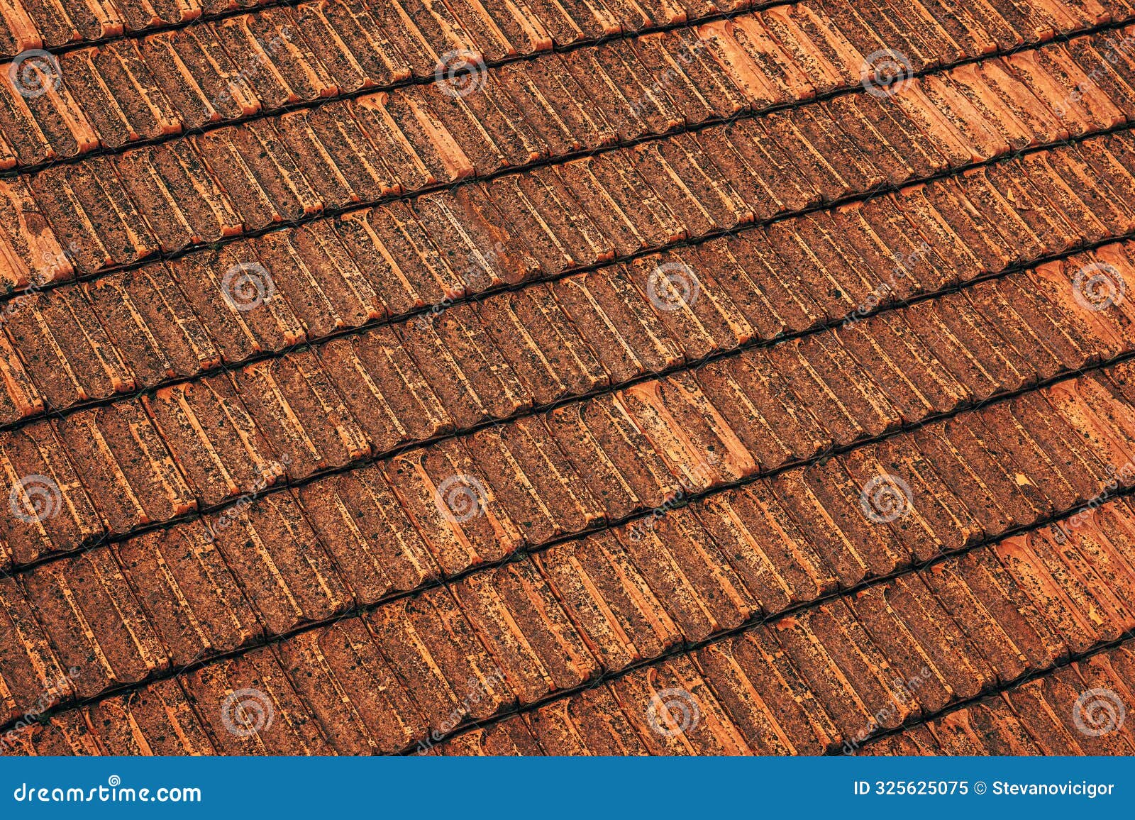 Old Worn Roof Tile Pattern As Background Stock Image - Image of tile ...