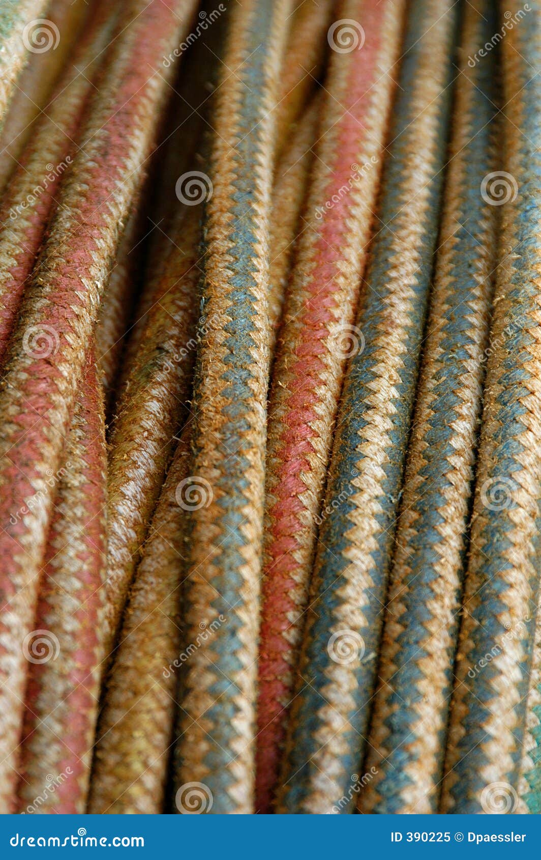 Old Worn Ropes stock image. Image of rough, used, round - 390225
