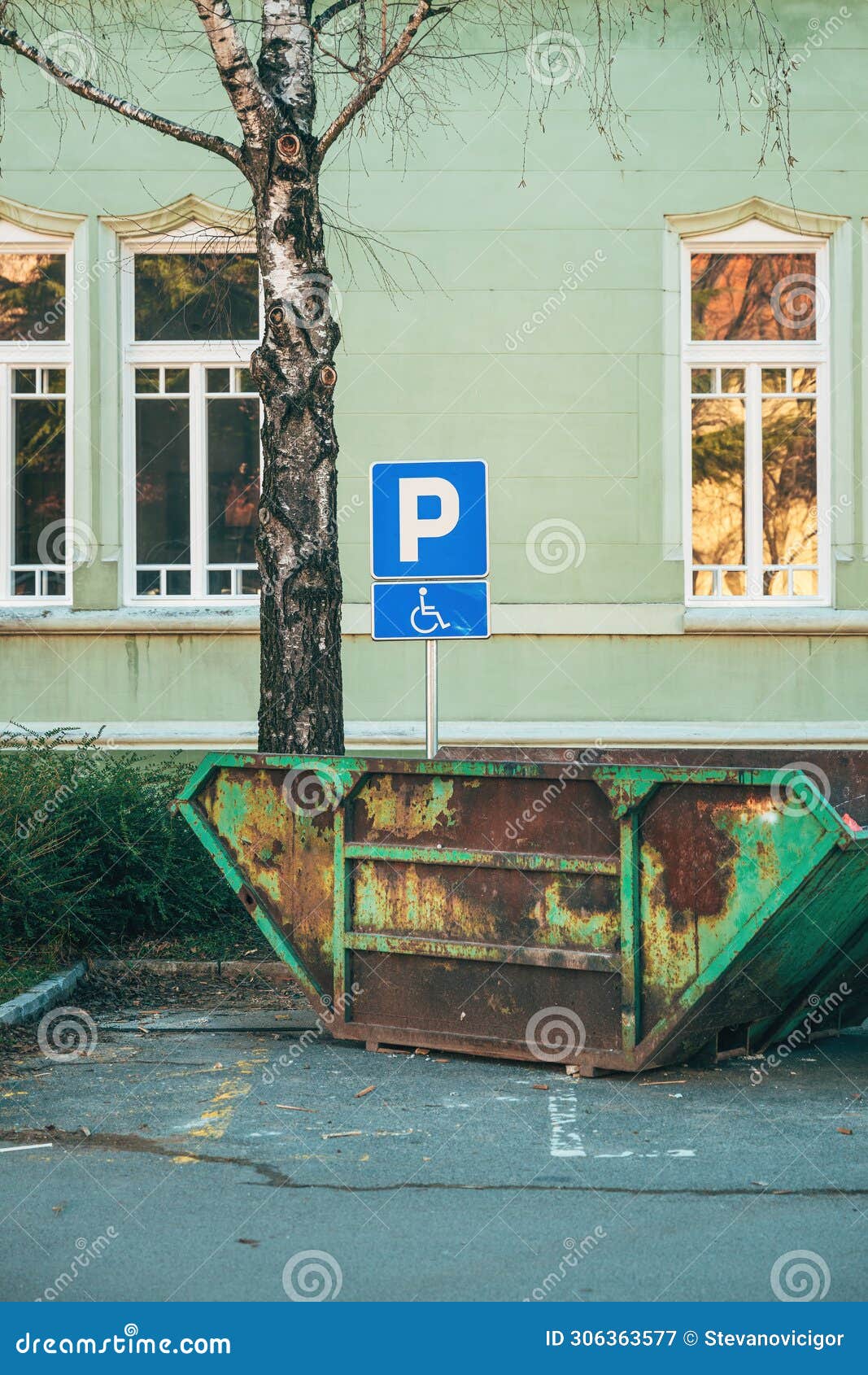 Worn No Parking And Stopping Traffic Sign On Rusty Metal Surface Stock ...