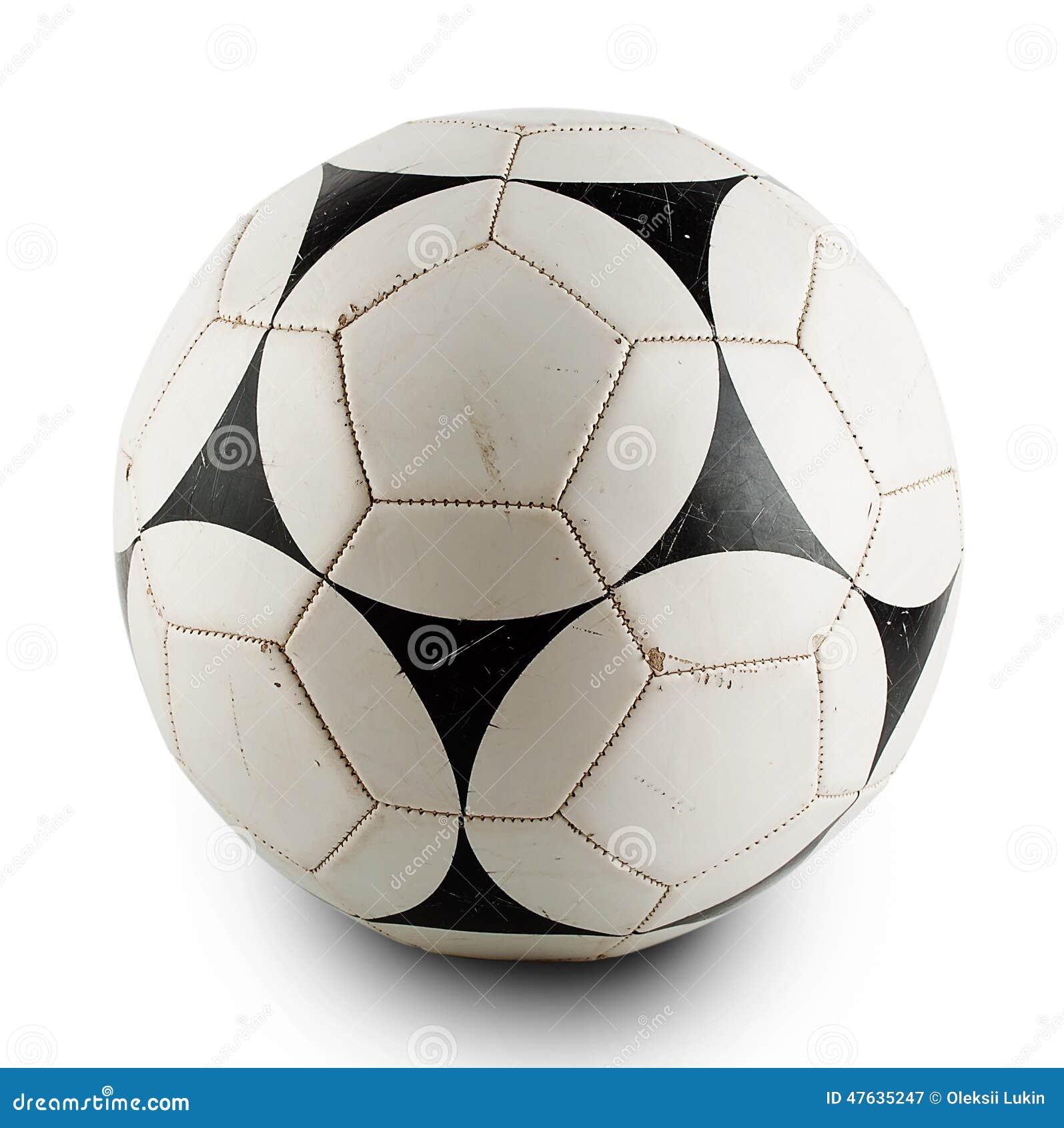 Old worn soccer ball stock image. Image of sports, football - 47635247