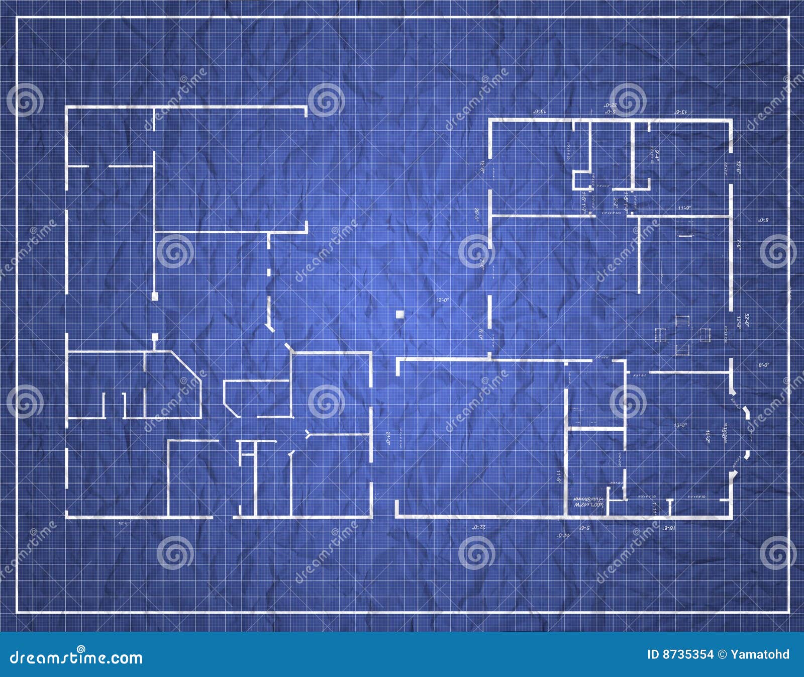 Old wrapped blueprint stock illustration. Illustration of diagram - 8735354