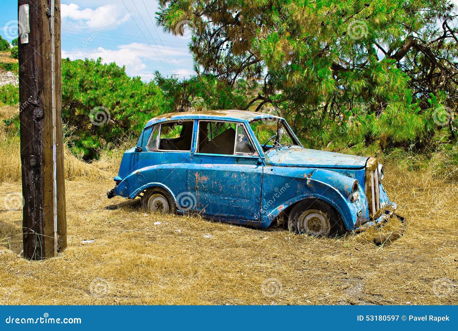 Old wreck car stock image. Image of crash, auto, corroded - 53180597