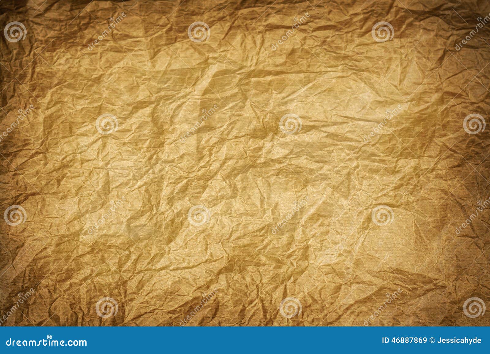 Old wrinkled kraft paper stock image. Image of creased - 46887869